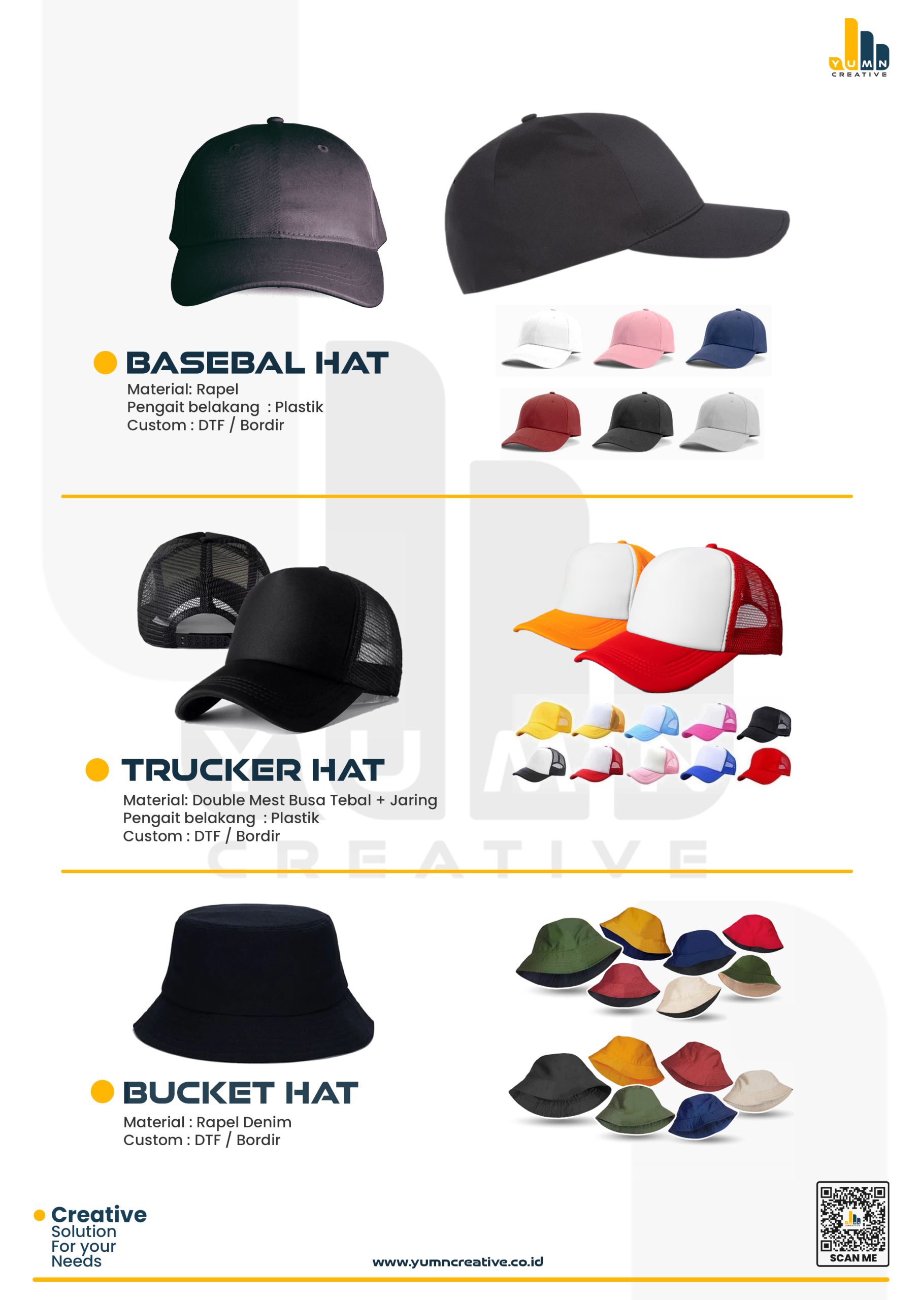 Katalog Topi - Yumn Creative